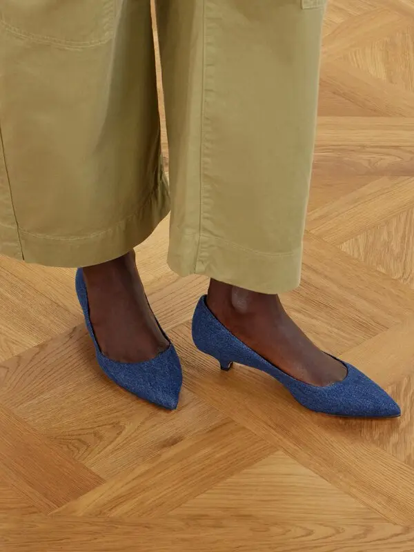 JAMIE HALLER The Kitty Denim Pumps