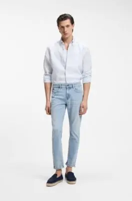 BOSS Delaware Slim-fit Jeans In Stretch Denim - Blue