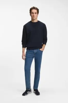 BOSS Relaxed-fit Sweatshirt With Embroidered Logo In Cotton Terry