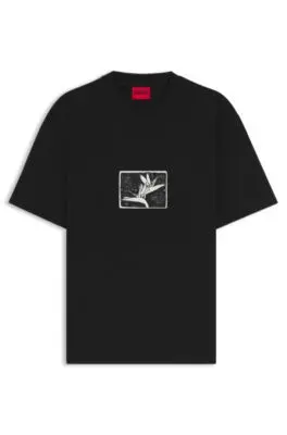 Hugo Relaxed-fit T-shirt In Cotton With Artwork And Logo