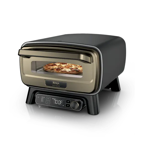 NINJA Artisan 5-in-1 Portable Pizza Oven In Black And Gold In Black /gold - Black/gold