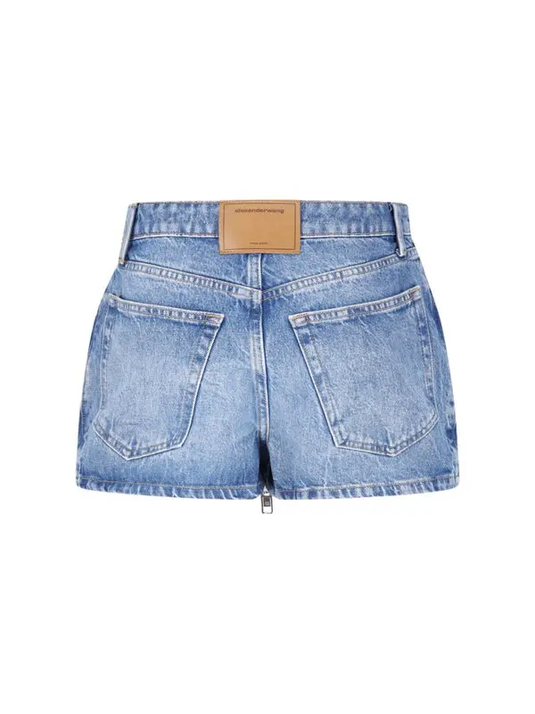 Alexander Wang Denim Mini Zip Skirt