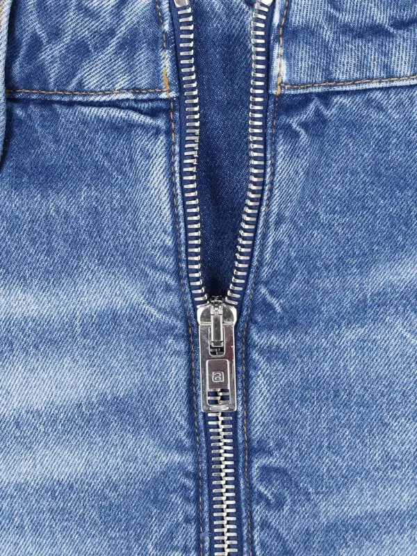 Alexander Wang Denim Mini Zip Skirt