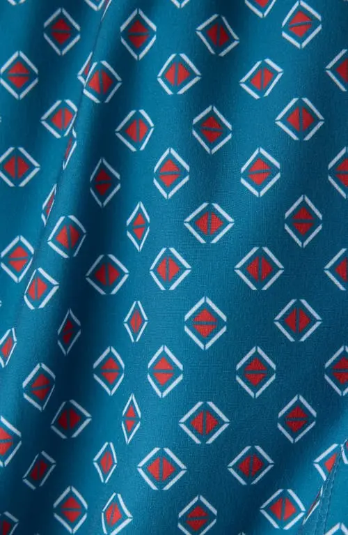 RHONE 7.5-inch Printed Swim Trunks With Hidden Zip Pocket