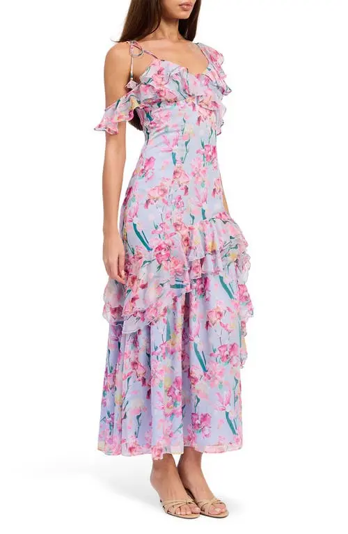 EN SAISON Alyssa Ruffle Asymmetric Maxi Dress