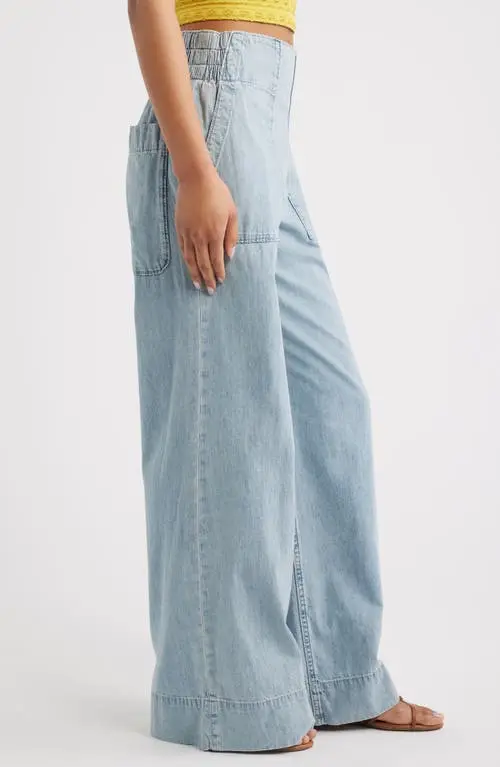 Free People Breezy Pull-on Wide-leg Jeans