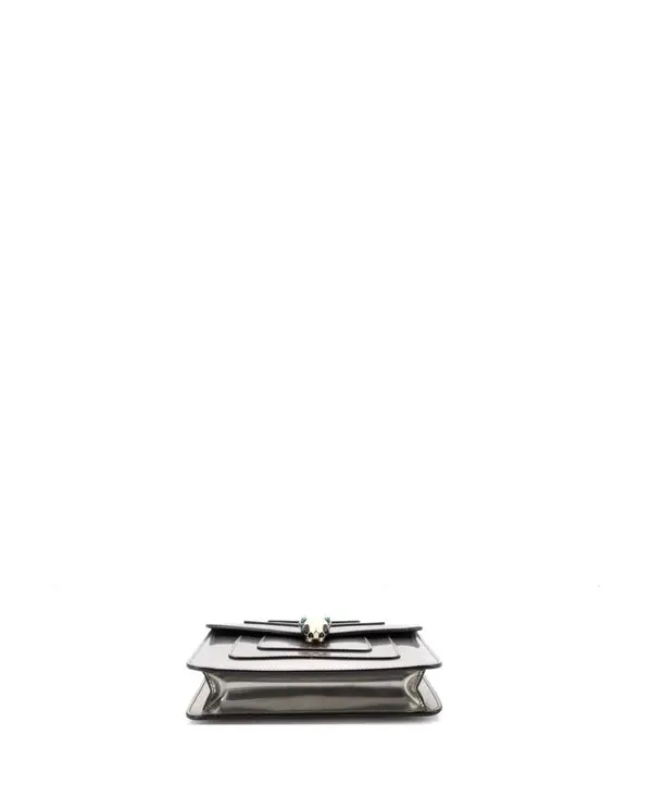 BVLGARI Small Serpenti Forever Square Shoulder Bag Metallic Leather
