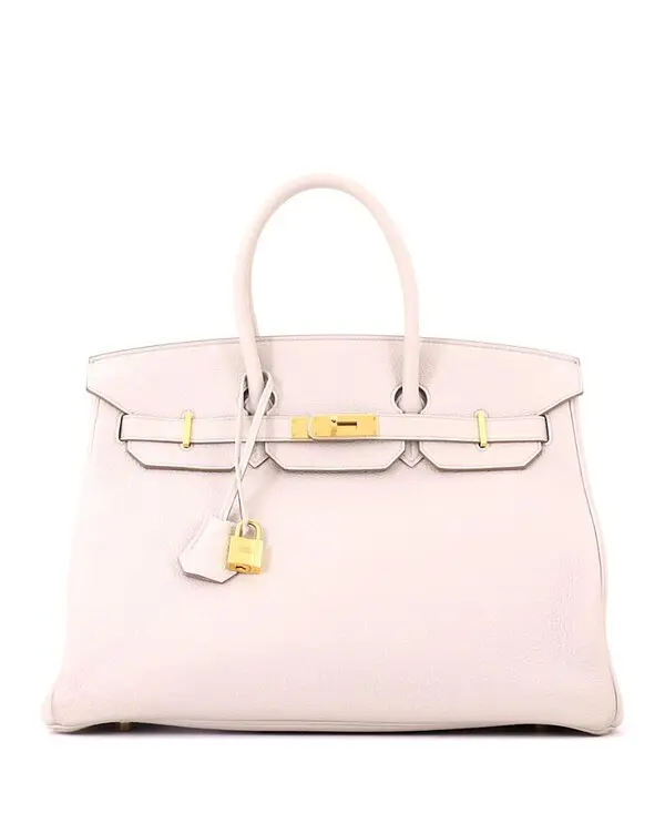 Hermès Birkin 35 Handbag Light Togo With Gold Hardware - Beton