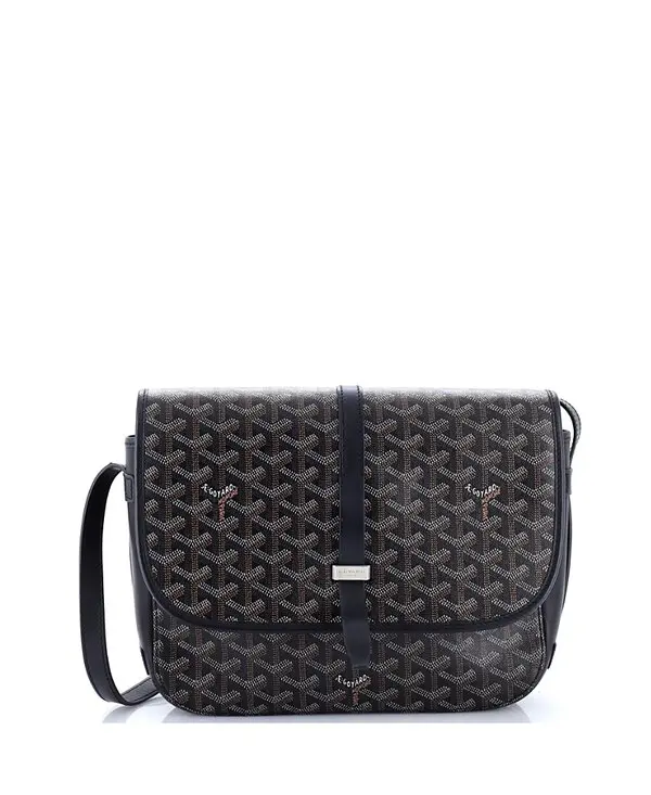 Goyard Mm Belvedere Ii Messenger Bag Coated Canvas - Black