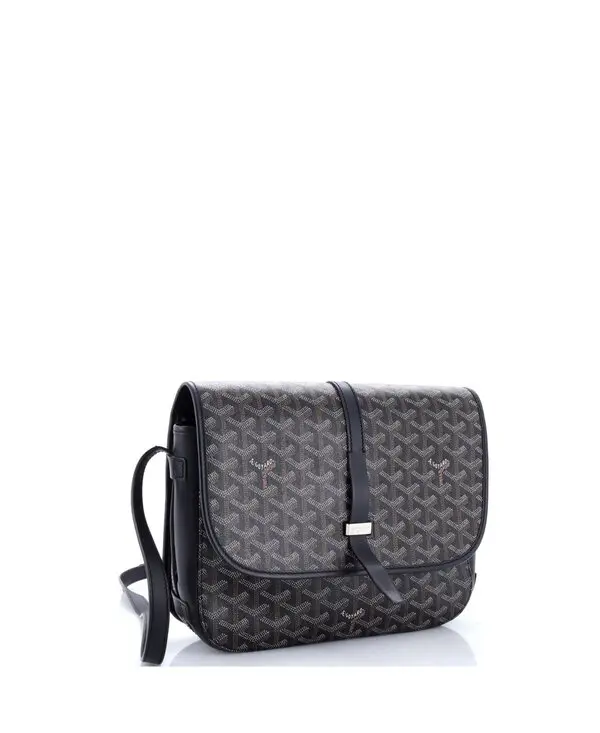Goyard Mm Belvedere Ii Messenger Bag Coated Canvas - Black