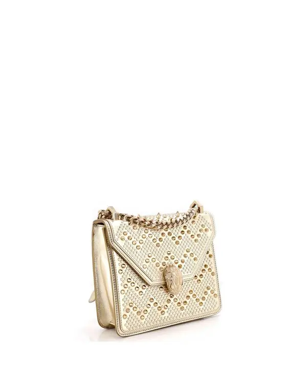 BVLGARI Small Serpenti Forever Square Shoulder Bag Full Studded Leather