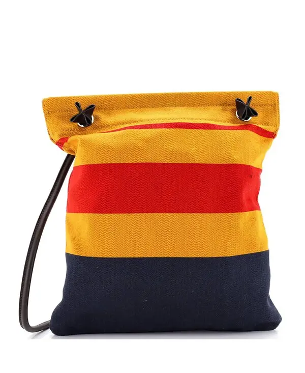 Hermès Mm Aline Bag Rocabar Canvas - Print/ Blue/ Orange/ Yellow