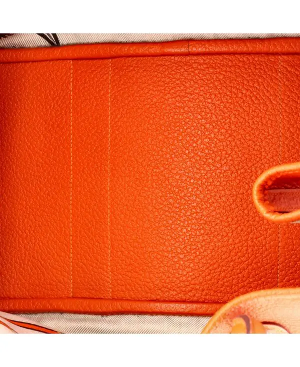 Hermès 36 Garden Party Tote Leather With Printed Interior - Orange