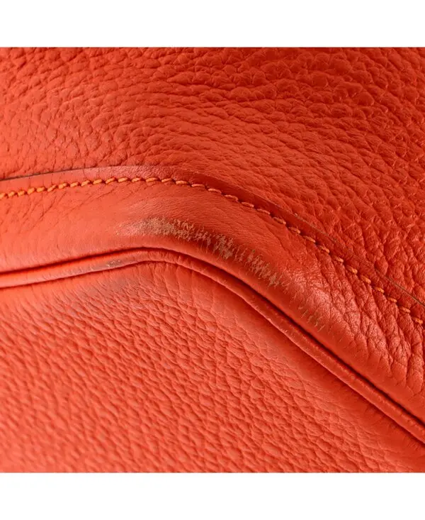 Hermès 36 Garden Party Tote Leather With Printed Interior - Orange