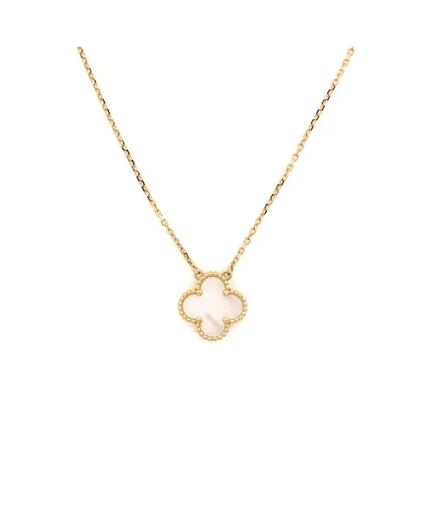 VAN CLEEF & ARPELS Vintage Alhambra Pendant Necklace 18k And Mother Of Pearl, 16.5 - Gold