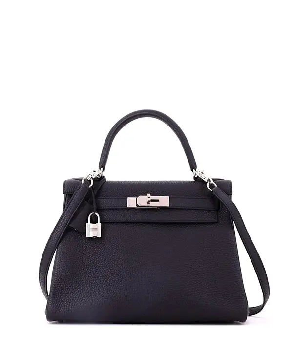 Hermès Kelly 28 Handbag Black Togo With Palladium Hardware - Noir