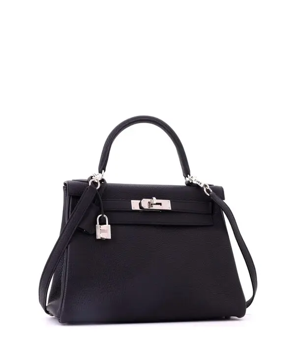 Hermès Kelly 28 Handbag Black Togo With Palladium Hardware - Noir