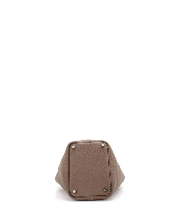 Hermès Pm Monochrome Picotin Lock Bag Clemence - Gray