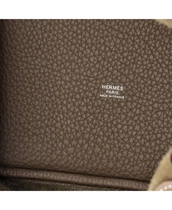 Hermès Pm Monochrome Picotin Lock Bag Clemence - Gray