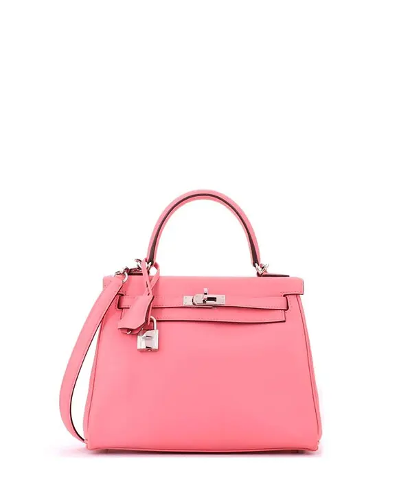 Hermès Kelly 25 Handbag Pink Swift With Palladium Hardware - Rose D'ete
