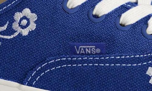 VANS Embroidered Floral Authentic Sneakers - Blue Marshmallow