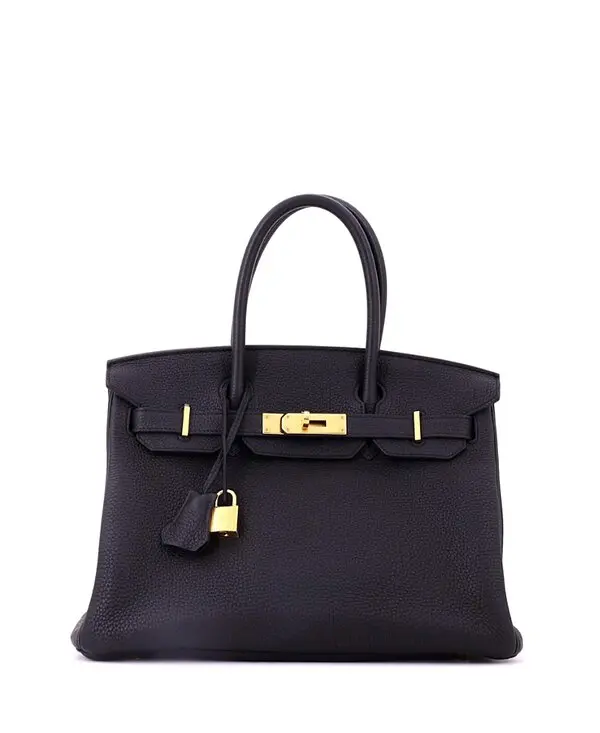 Hermès Birkin 30 Handbag Black Togo With Gold Hardware - Noir