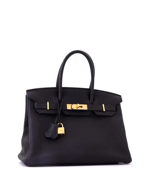 Hermès Birkin 30 Handbag Black Togo With Gold Hardware - Noir