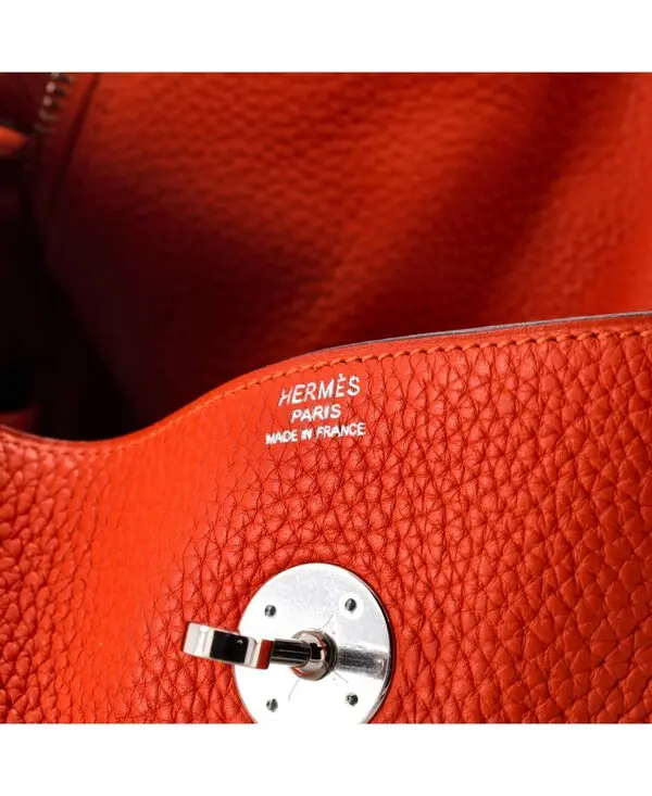Hermès 30 Lindy Bag Clemence - Orange