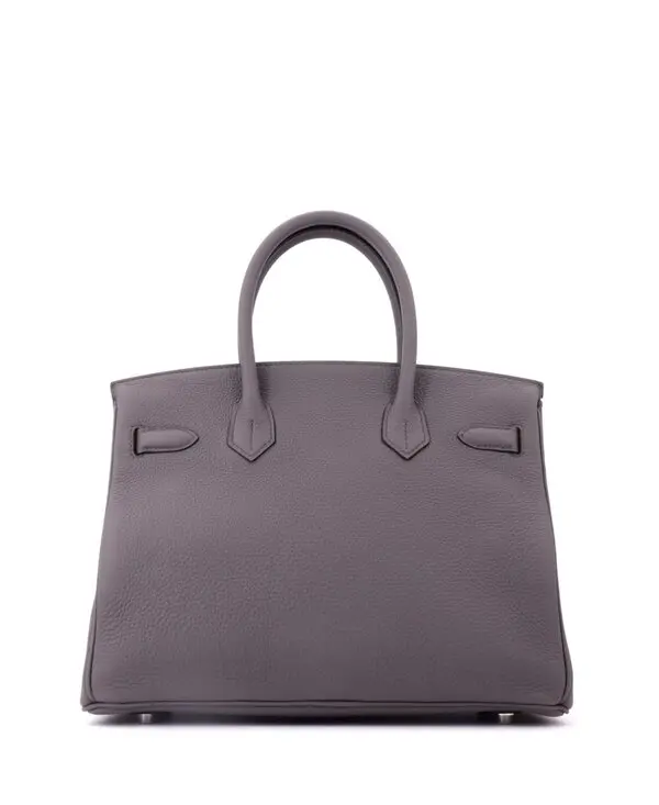 Hermès Birkin 30 Handbag Grey Togo With Palladium Hardware - Etain