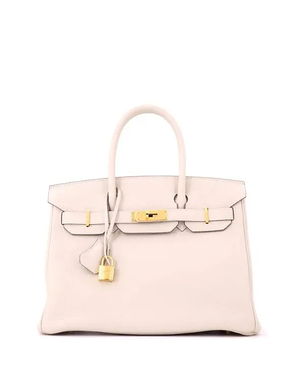 Hermès Birkin 30 Handbag Light Togo With Gold Hardware - Craie