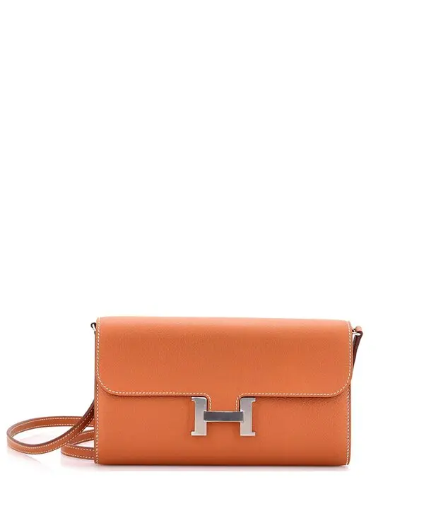 Hermès Constance To Go Wallet Evercolor - Brown