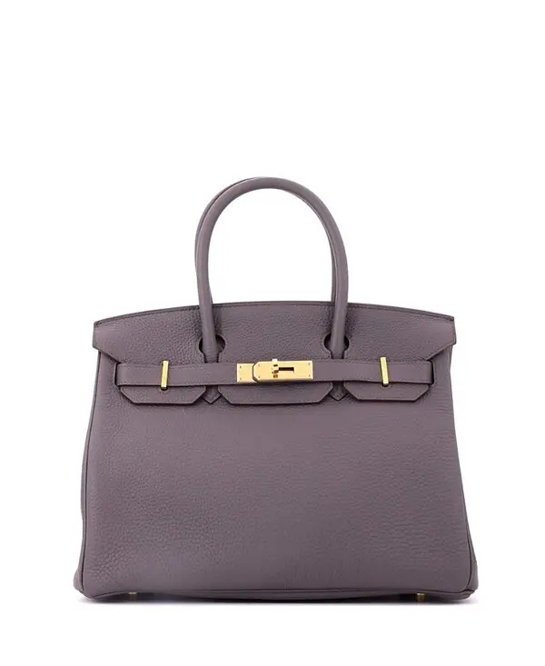 Hermès Birkin 30 Handbag Grey Togo With Gold Hardware - Etain