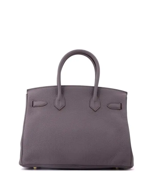Hermès Birkin 30 Handbag Grey Togo With Gold Hardware - Etain