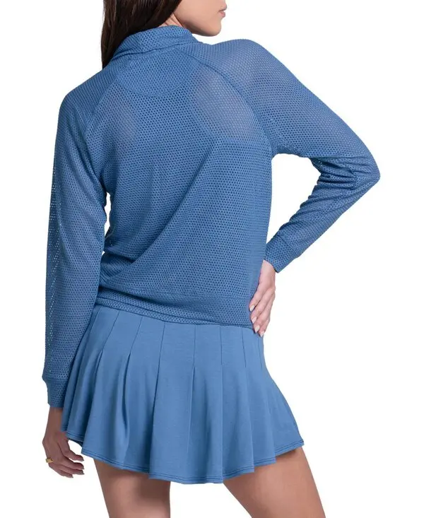 Lucky In Love Chill Day Long Sleeve Top - Blue