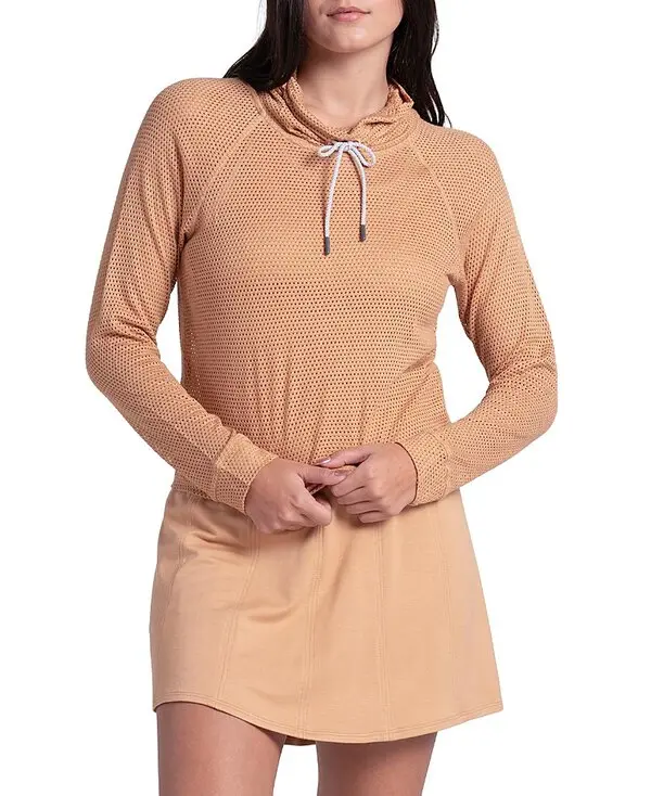 Lucky In Love Chill Day Long Sleeve Top - Caramel