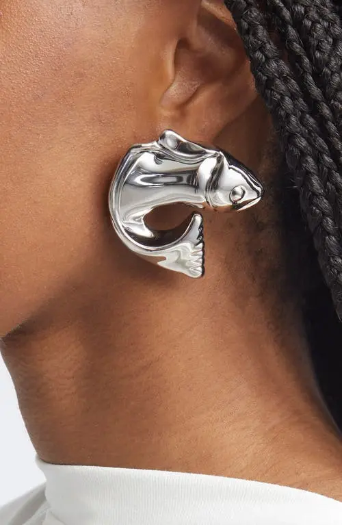 Jacquemus Le Poisson" Stud Earrings - Silver 980