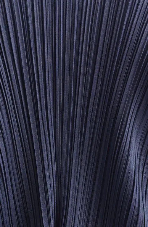 Issey Miyake Pleated Cardigan - Navy