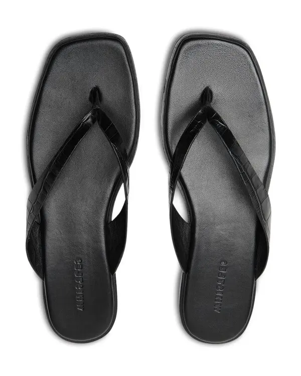 Whistles Croc Embossed Flip Flop Sandals