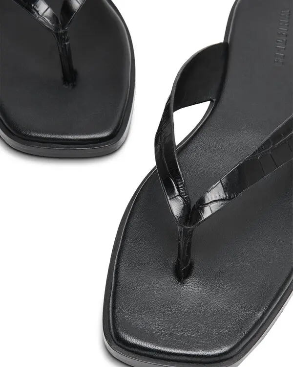 Whistles Croc Embossed Flip Flop Sandals