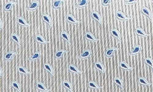 Nordstrom Paisley Silk Neck Tie - Silver