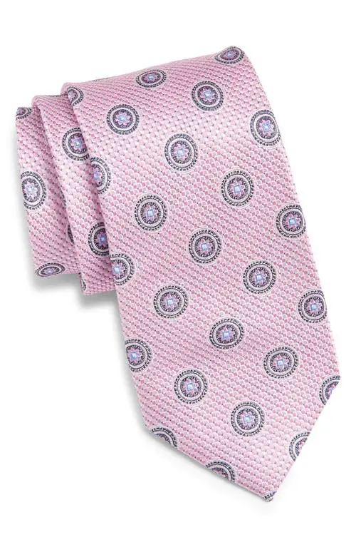 Nordstrom Silk Medallion Jacquard Tie - Pink