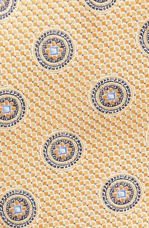 Nordstrom Silk Medallion Jacquard Tie - Yellow