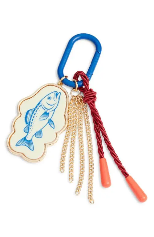 Chelsea28 Fish Cluster Bag Charm - Blue Multi- Gold
