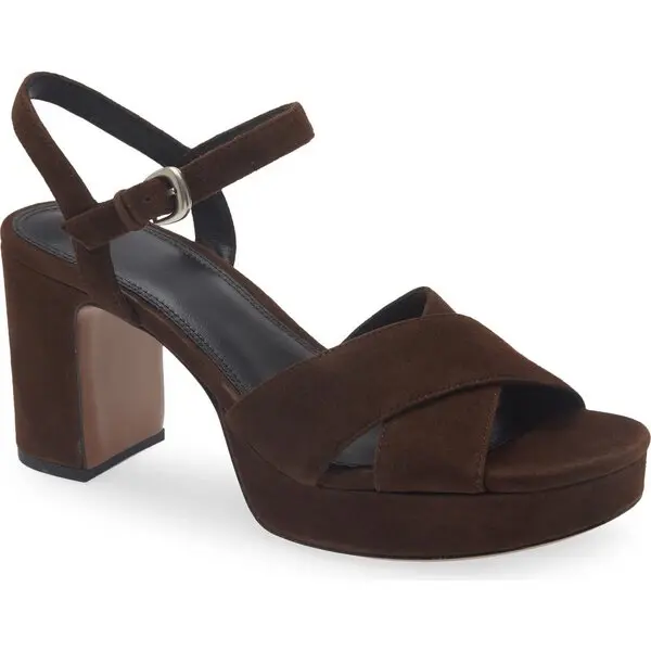 Vince Ericka Ankle Strap Platform Sandal - Cacao Brown