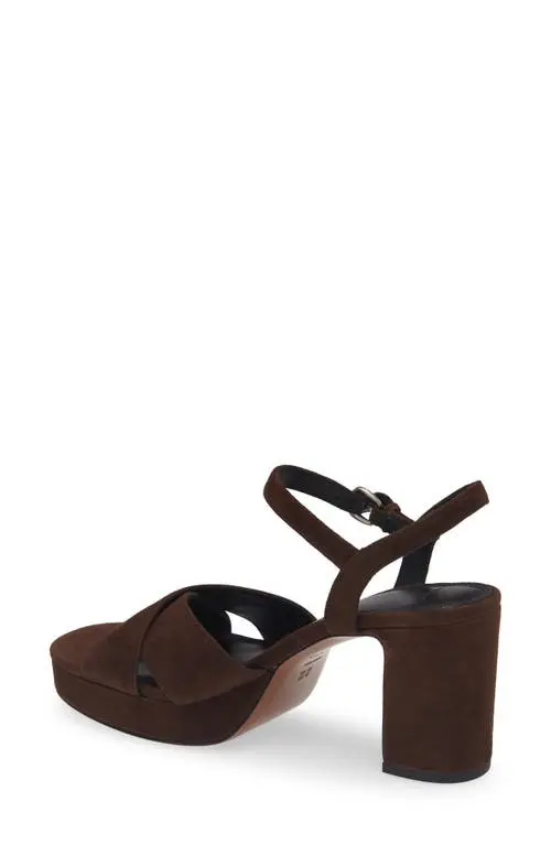 Vince Ericka Ankle Strap Platform Sandal - Cacao Brown
