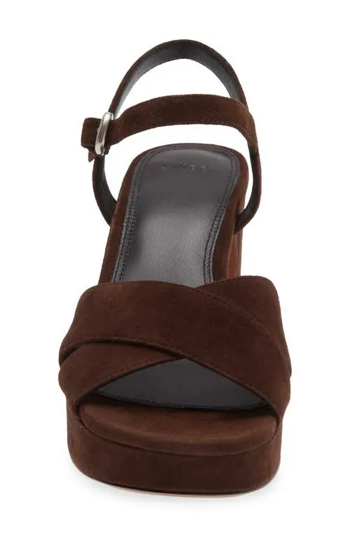 Vince Ericka Ankle Strap Platform Sandal - Cacao Brown