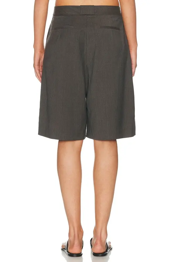 ST. AGNI Wool Pleat Loop Short