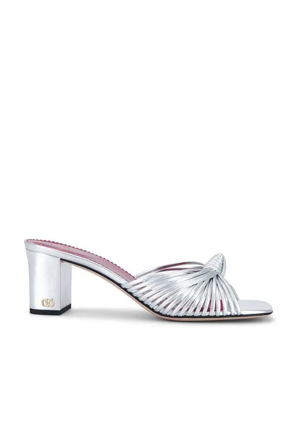 Valentino Garavani Annet Slide Sandal - Argento