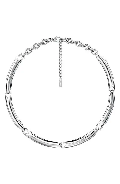 DIESEL® Elongated Link Chain Necklace - Silver