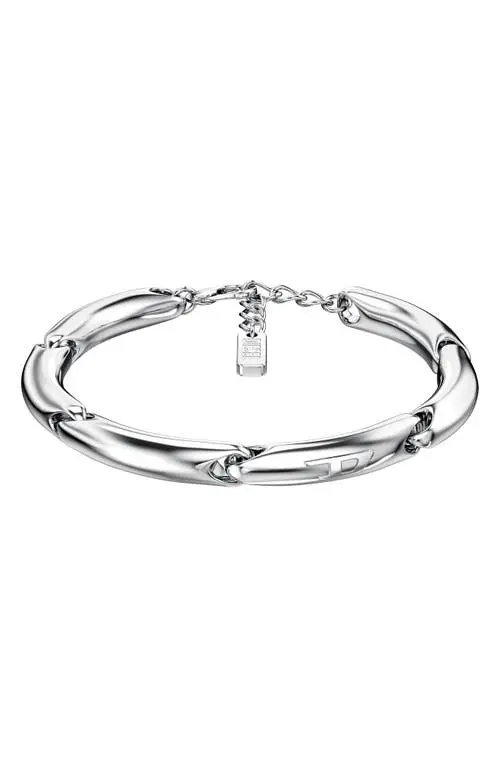 DIESEL® Elongated Link Chain Bracelet - Silver
